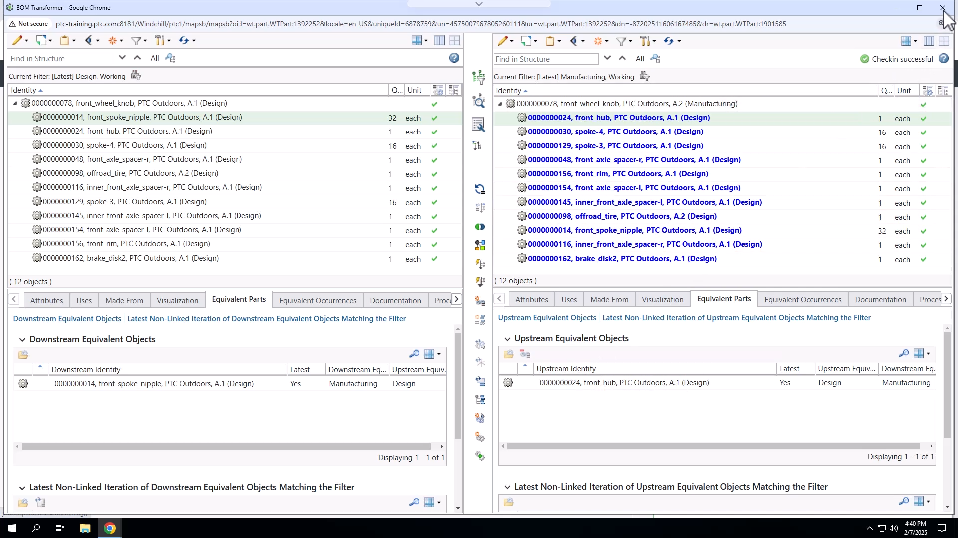 Create an mBOM | tutorial | PTC Learning Connector