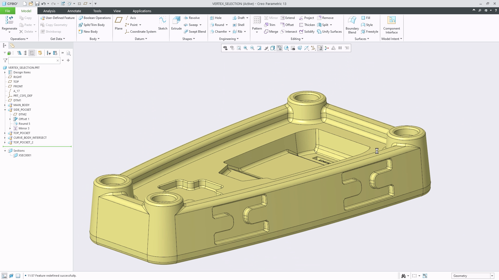 Enhanced Selection for Sketcher Fillet and Chamer Tools | tutorial | PTC Learning Connector