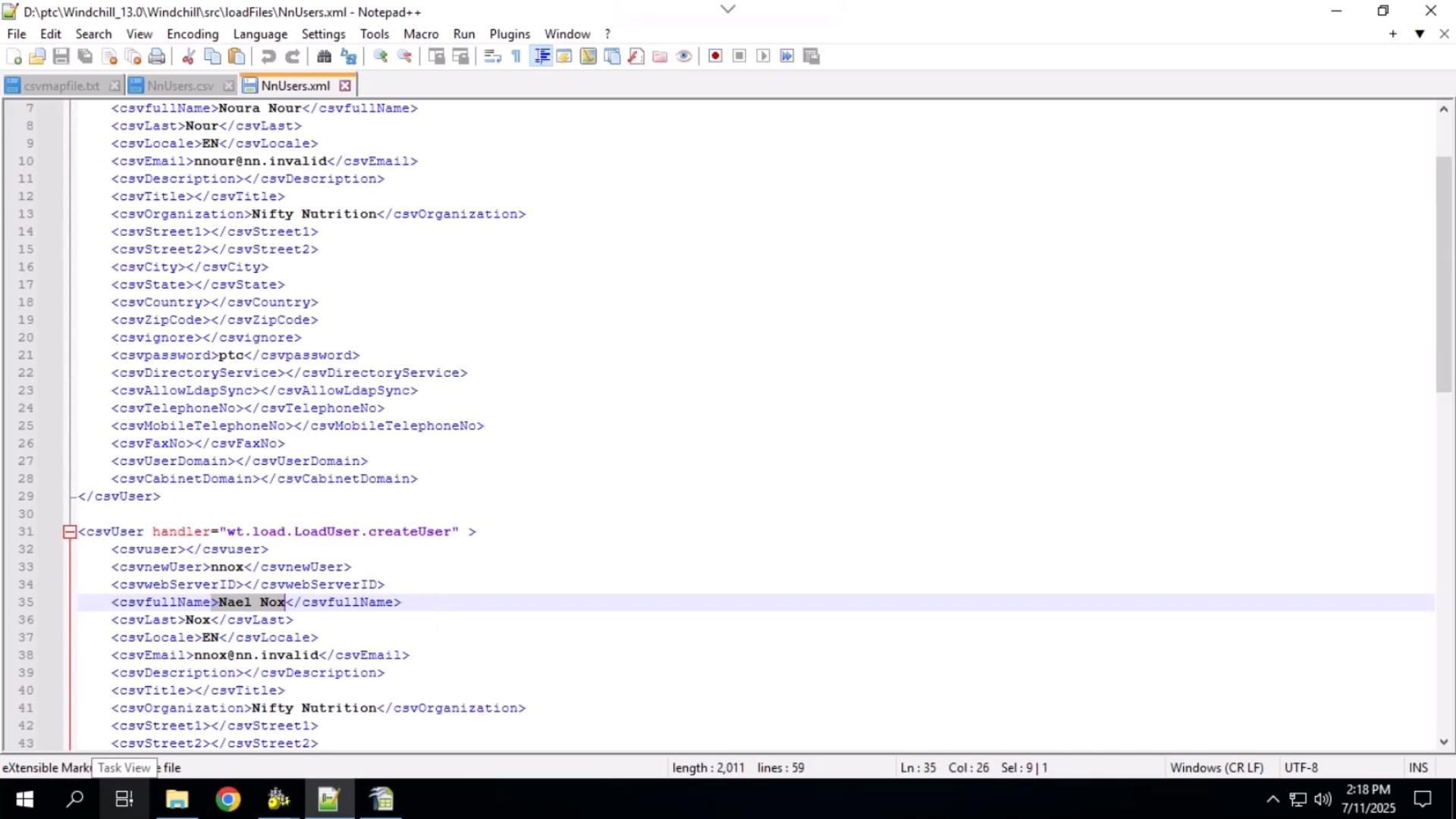 Create an XML Load File from a CSV File | tutorial | PTC Learning Connector
