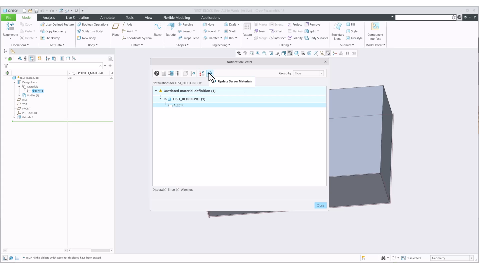 Material Management with Windchill and Creo | tutorial | PTC Learning Connector