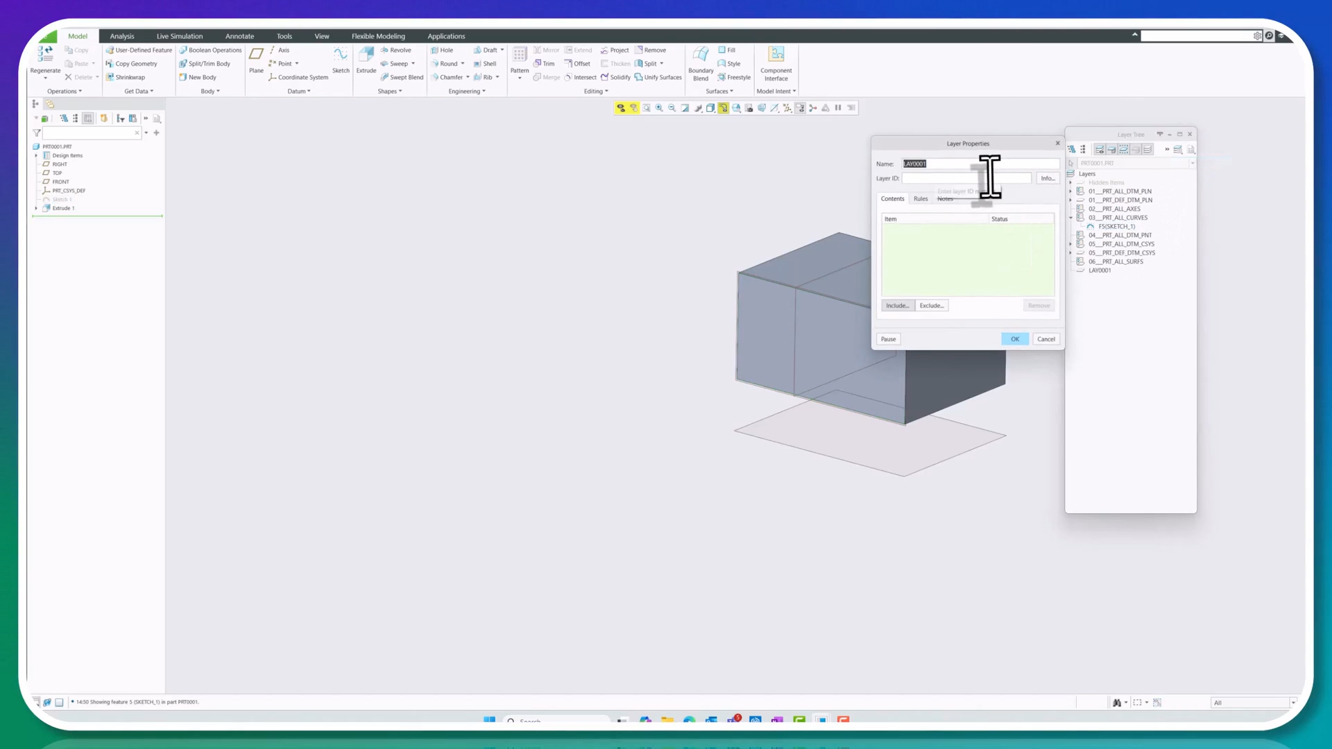 Using Creo Parametric Layers | tutorial | PTC Learning Connector