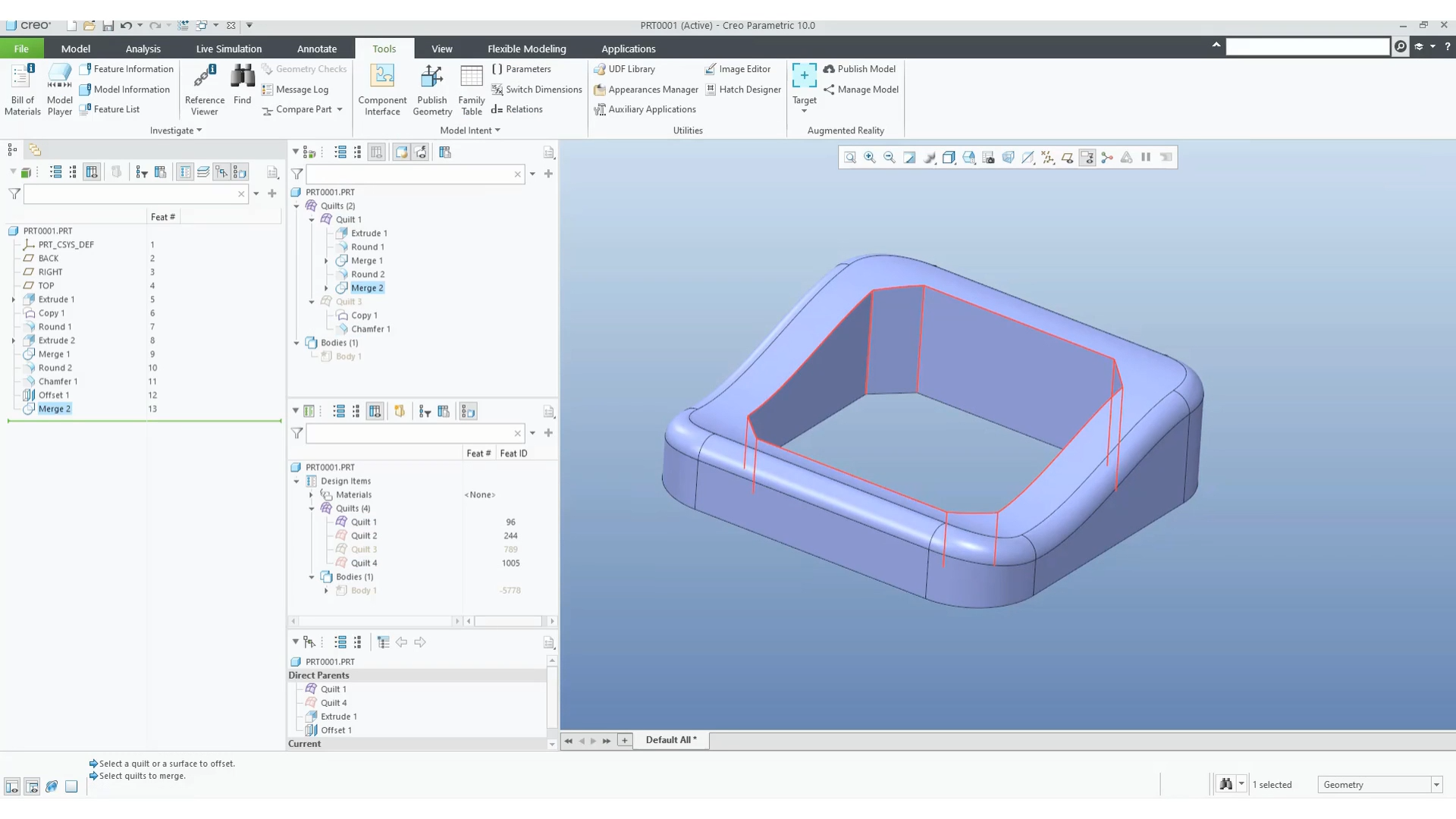 Surface Consumption in Creo Parametric Models | tutorial | PTC Learning ...