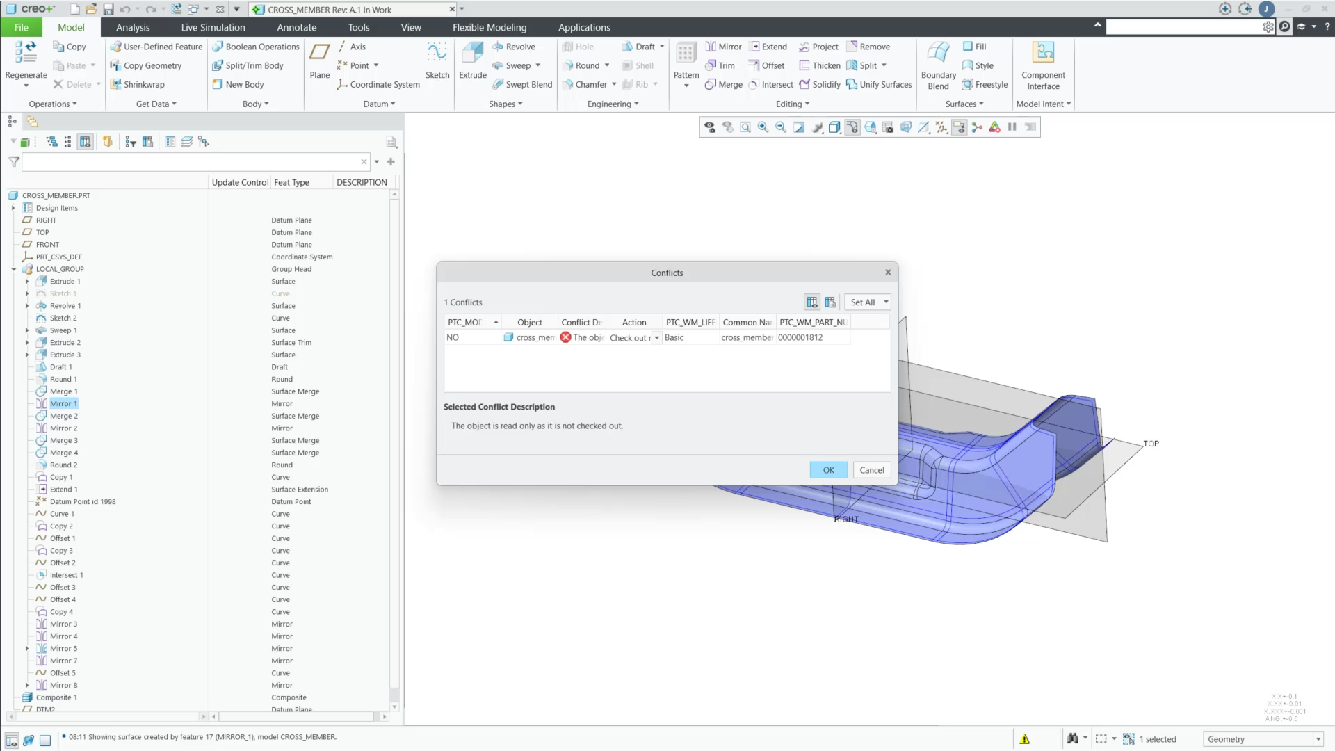 Enhance Conflict Dialog to Provide Additional Columns with Parameters ...