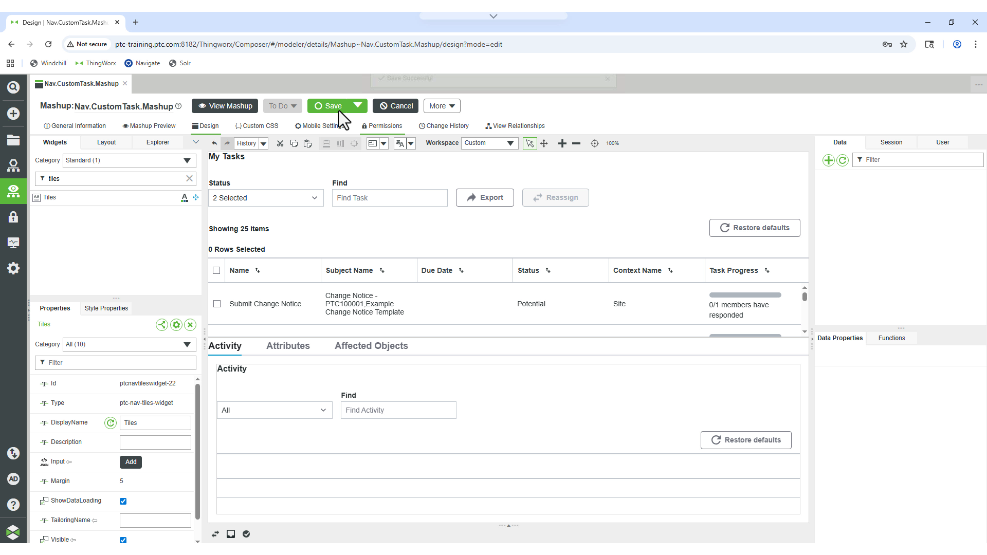 Change Generic Configurations | tutorial | PTC Learning Connector